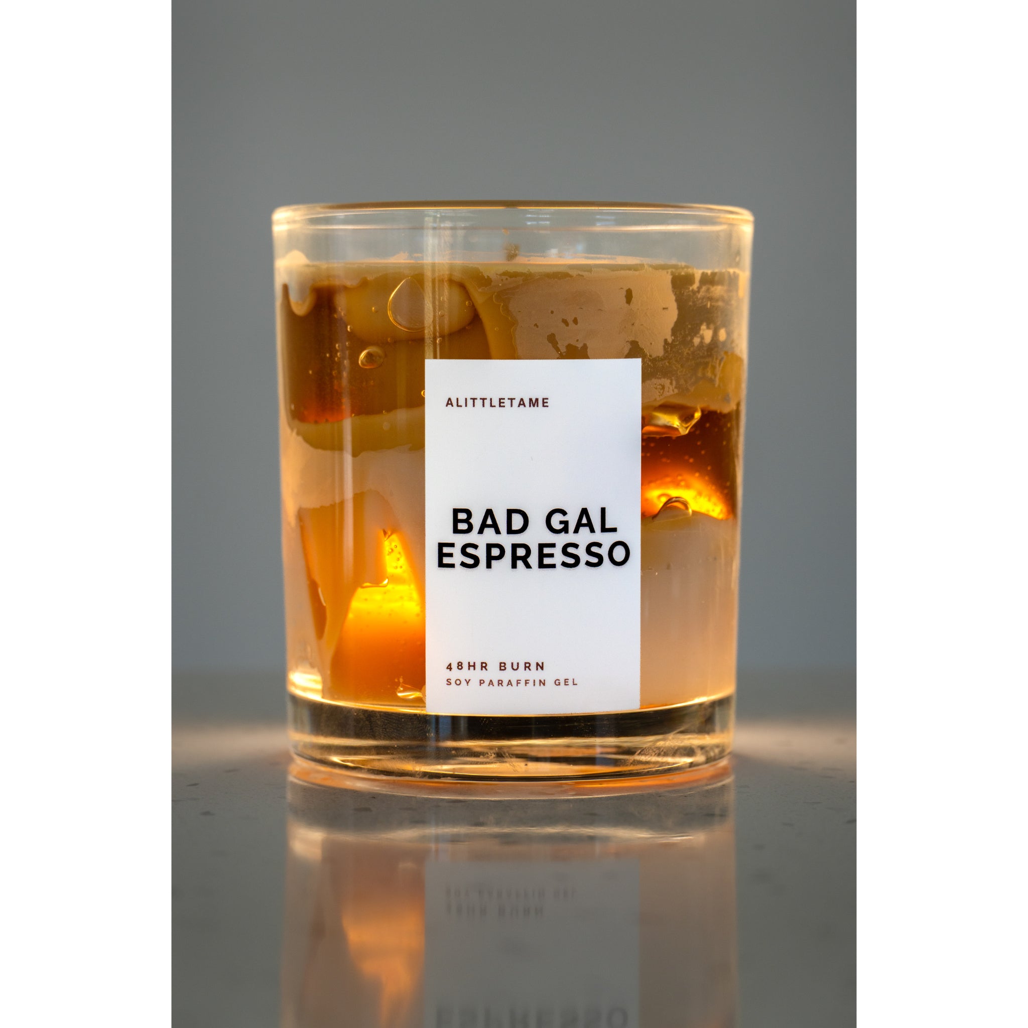 Iced Coffee Candle – Clear Jar, Gel & Soy Wax, Long-Lasting Scented ...